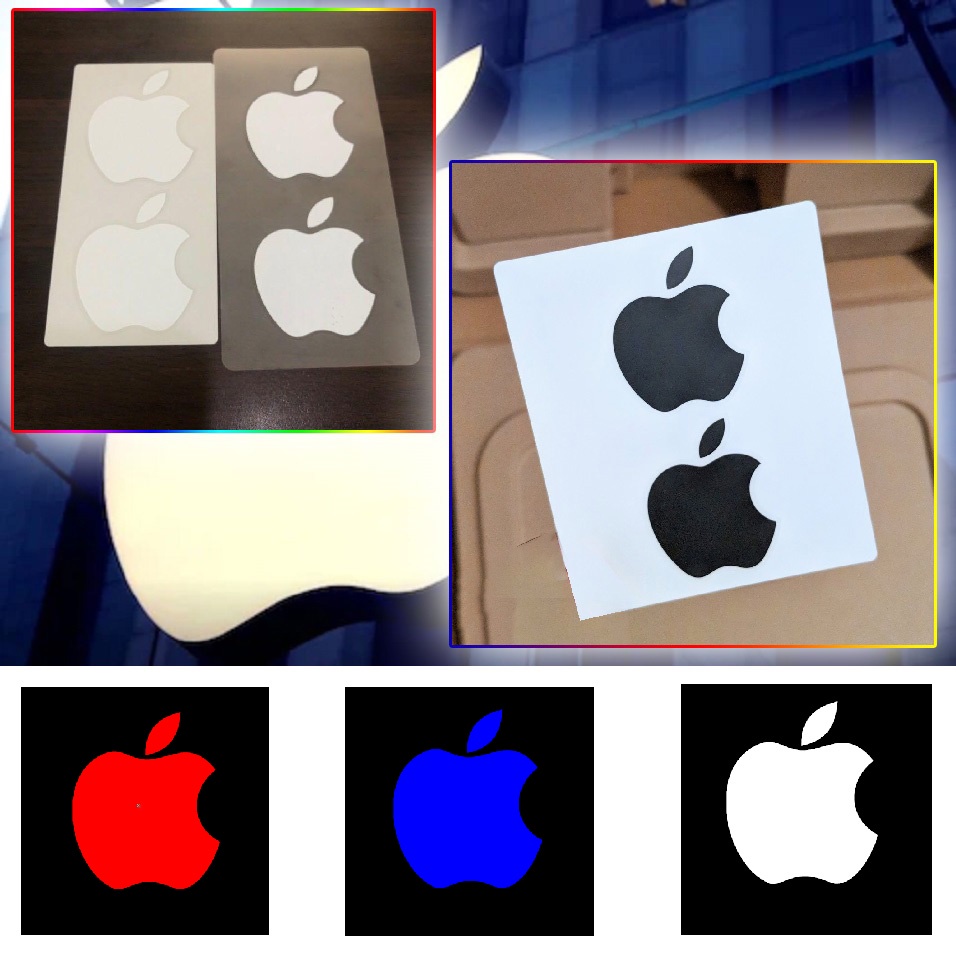 AppIe LOGO Car Sticker Cut Vinyl for Cars Phone Table Etc. Size 1x1 ...