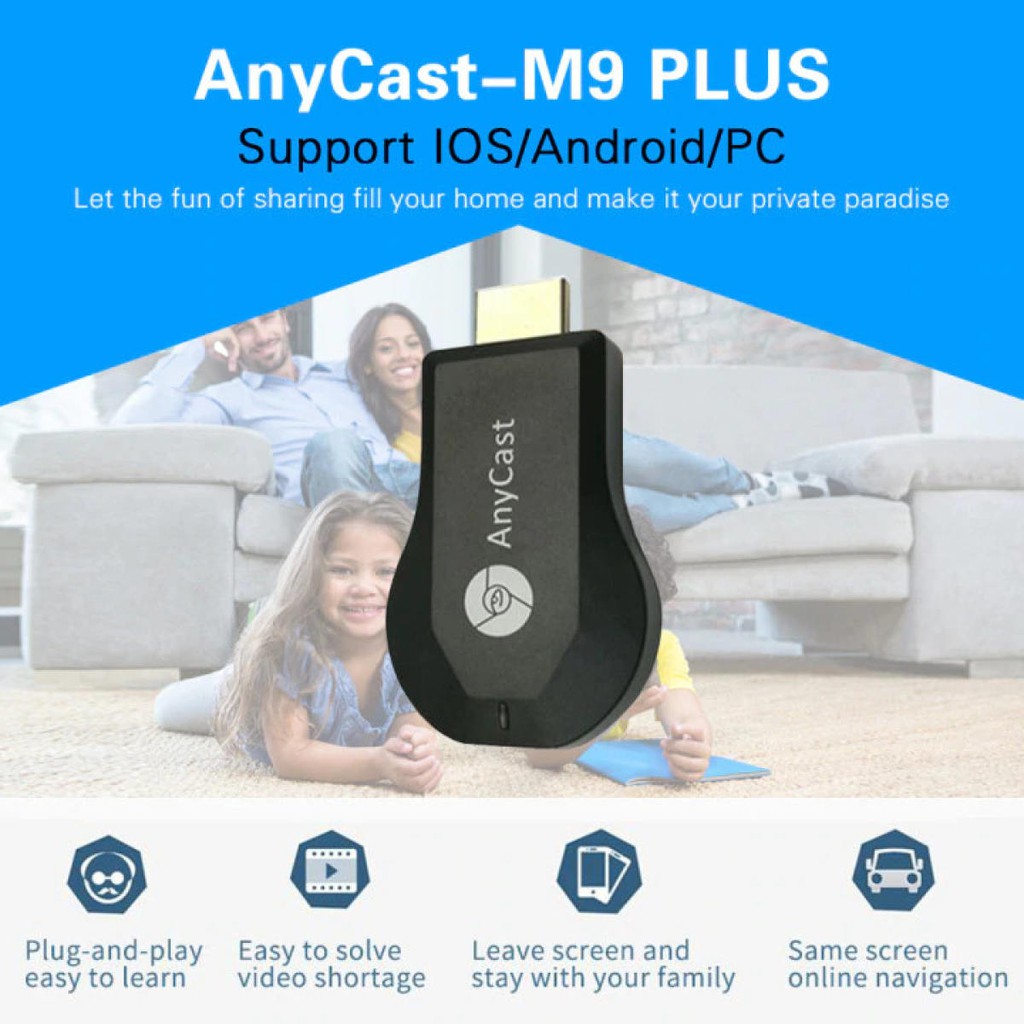 ODSCN Anycast M9 Plus 2.4G 1080P Miracast Wireless DLNA AirPlay HDMI TV ...