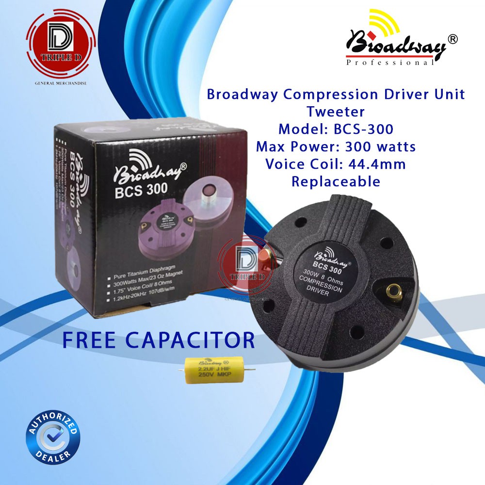 BCS-300 300watts Broadway Tweeter Compression Driver Unit BCS 300 ...