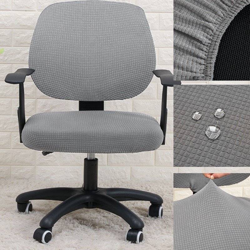 Office waterproof Chair Cover Solid Computer Chair Cover Spandex ...