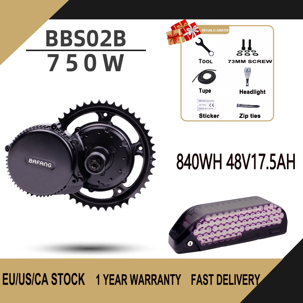 Bafang Motor BBS02B 48V 750W 8fun Mid Drive Motor Electric Bicycle ...