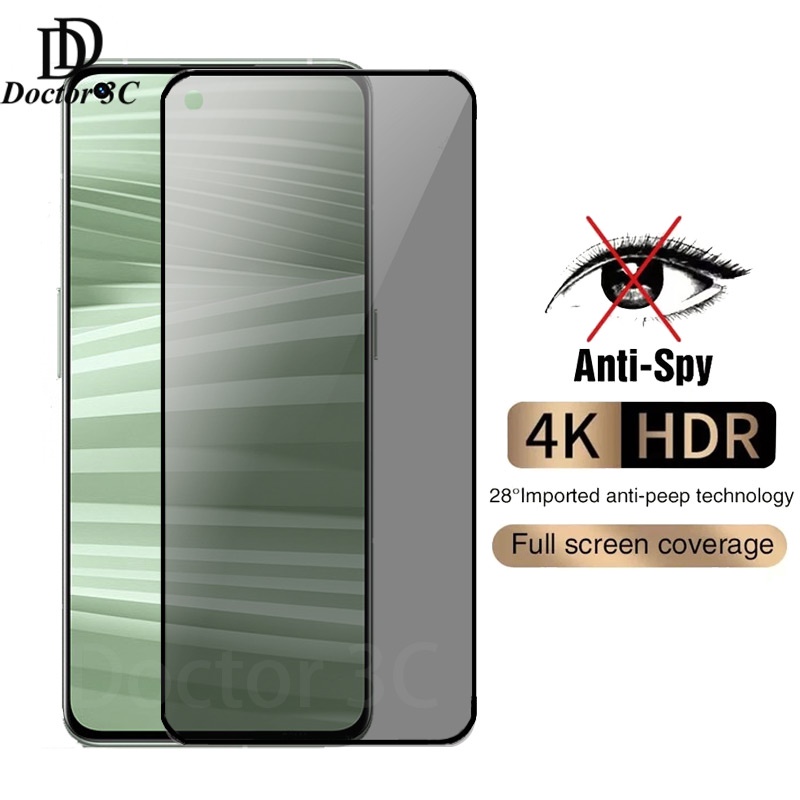2.5D Full Anti Spy Privacy Tempered Glass For Realme GT 2 Master Neo 3 Neo2 X7 Q3 GT2 Pro V15 ...