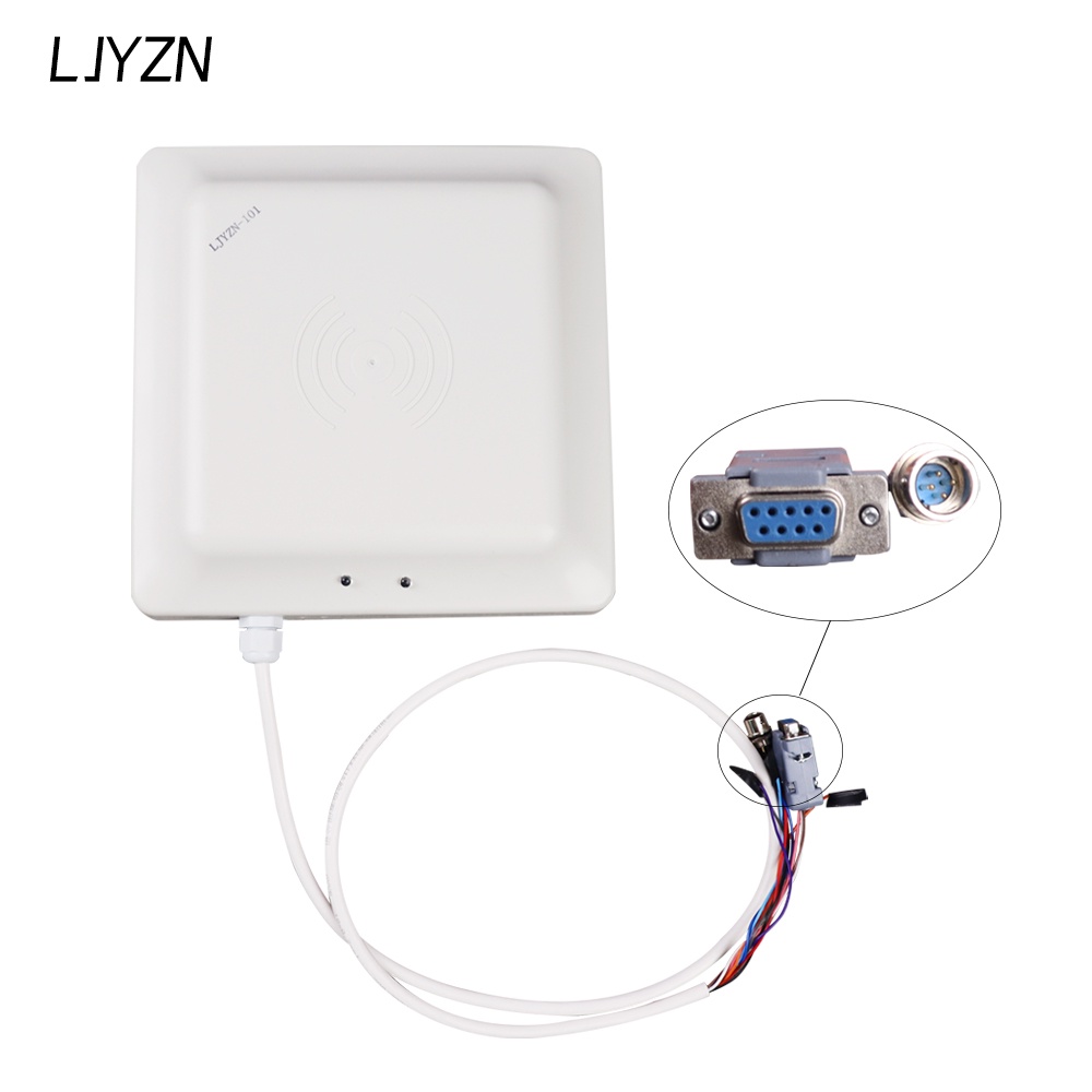 LJYZN 6M Small Integrated Reader Uhf Rfid Rs232 Wg26 Relay Ip66 Built-In 8Dbi Antenna Free Sdk ...
