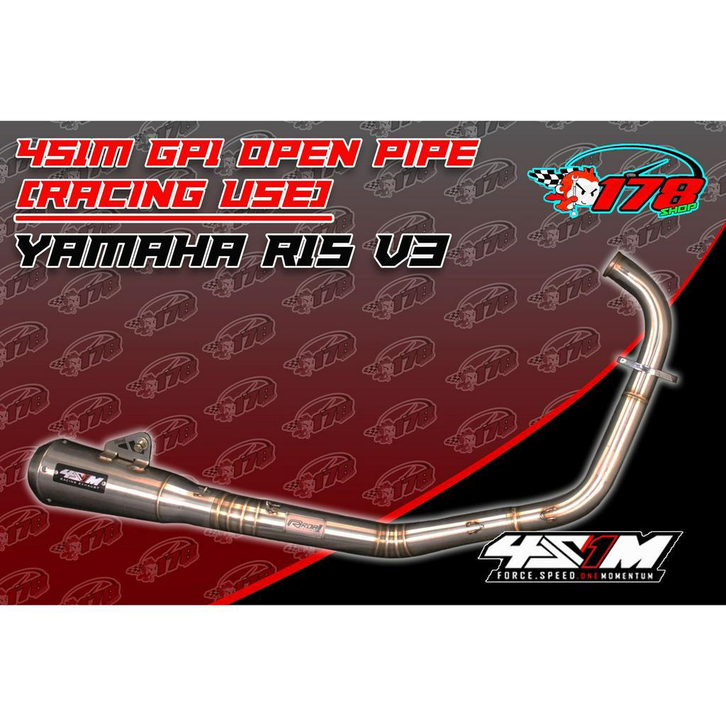 4S1M GP1 open pipe Yamaha R15 v3 (racing use) | Shopee Philippines