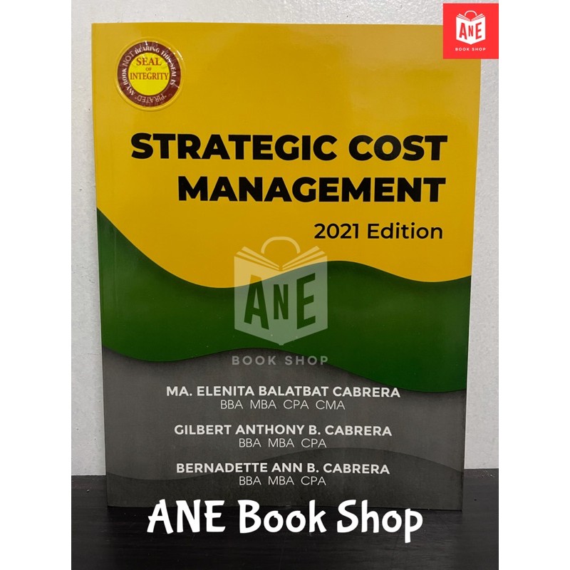 ORIGINAL Strategic Cost Management 2021 edition by Cabrera | Shopee ...
