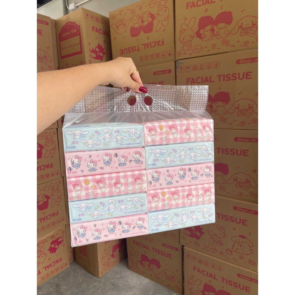 Cartoon pattern tissue, long tissue (pack 10 packs), original copyright ...