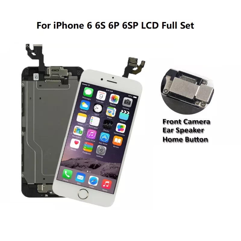 Full Set LCD Display For 6 6S 6P 6S Plus LCD Touch Screen With Camera ...
