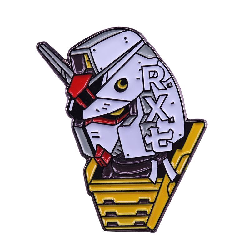 Gundam Badge Super Cool Robot Pin Classic RX 78 Design Art Brooch Anime ...
