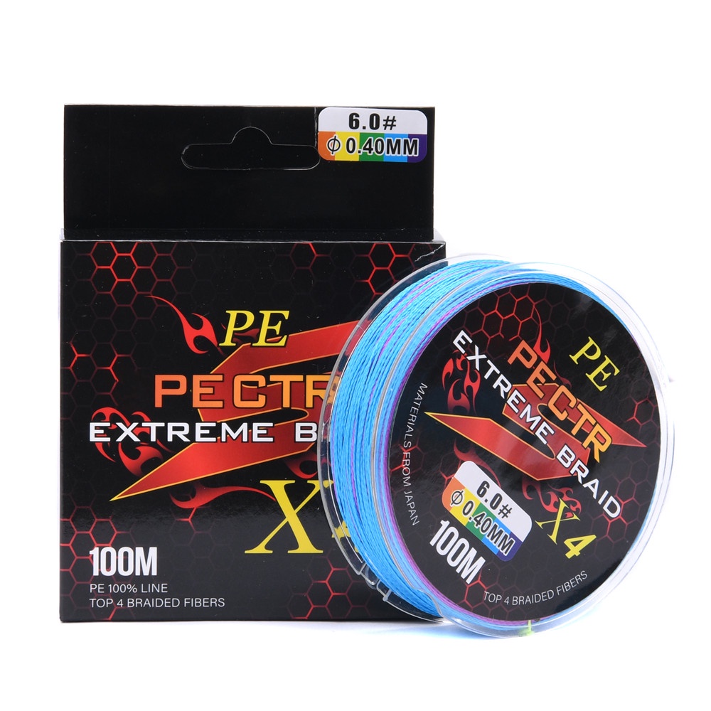 FRRTC Brands 100M PE Braided Fishing Line 4 Stands Braided Fishing Line Multifilament Pe Line ...