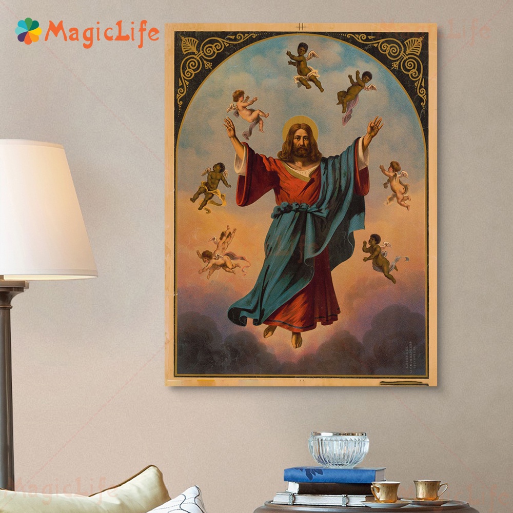 Christ In Majesty Wall Art Canvas Painting Christ Ascends To Heaven ...