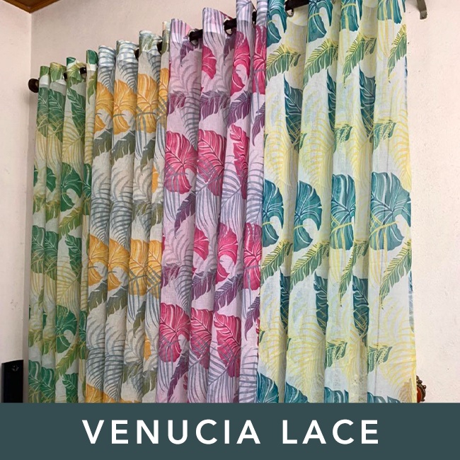 NEW! 1 PANEL VENUCIA TROPICAL LACE CURTAIN (HIGH QUALITY : 58" x 84 ...