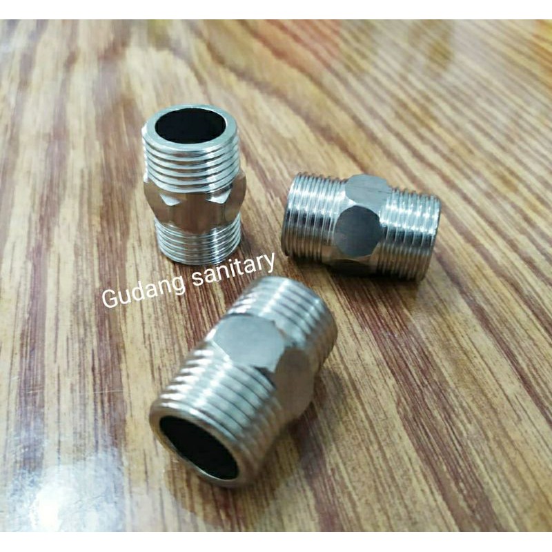 Double nepel stainless 1/2 inch double nepel 1/2 inch double nepel drat ...