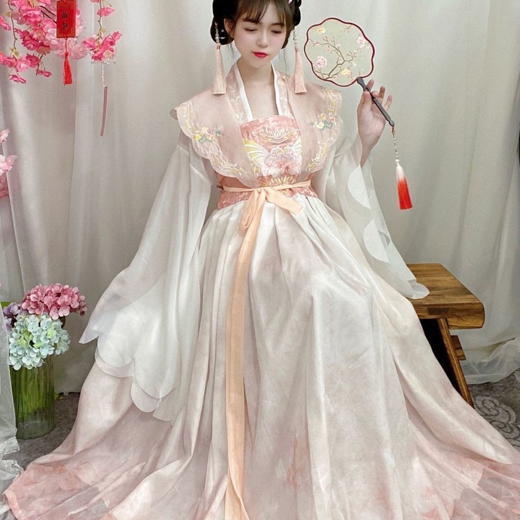 Original Hanfu Women's Chinese Element Short Skirt Spring Summer Style ...