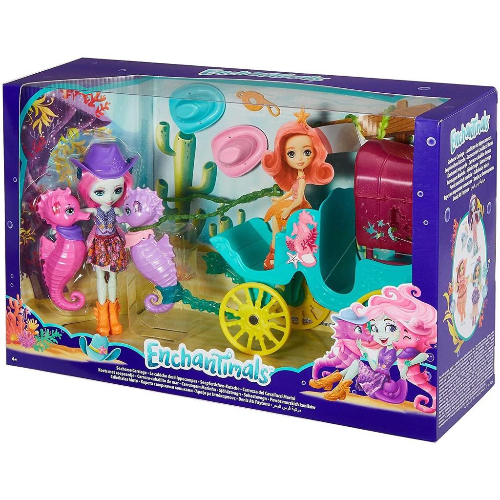 Enchantimals SEAHORSE CARRIAGE SANDELLA SEAHORSE DOLL PLAYSET | Shopee ...