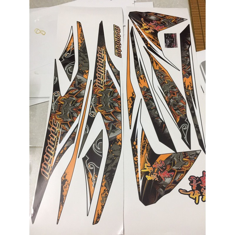 Vario 2020 Samurai Orange Removable Black Car Sticker | Shopee Philippines