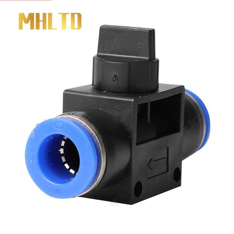 OD 6mm 8mm 10mm 12mm Air Pneumatic Hose Tube Hand Valve Valves 2 Way ...
