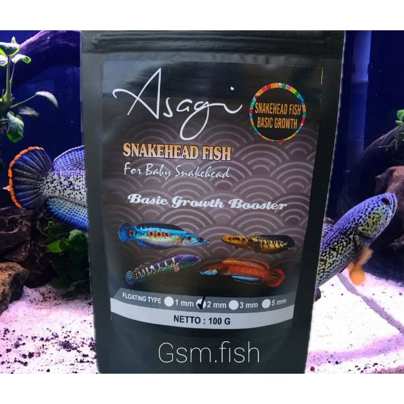 Asagi channa basic 100g channa feed cana pellets channa chana 100 g ok ...