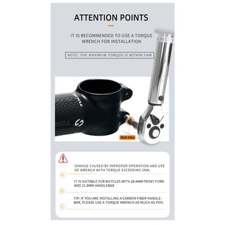 TOSEEK Bike Stem Carbon Stem 31.8mm Ultralight Bicycle Handlebar 50-120mm 6 17 Degree Angle ...