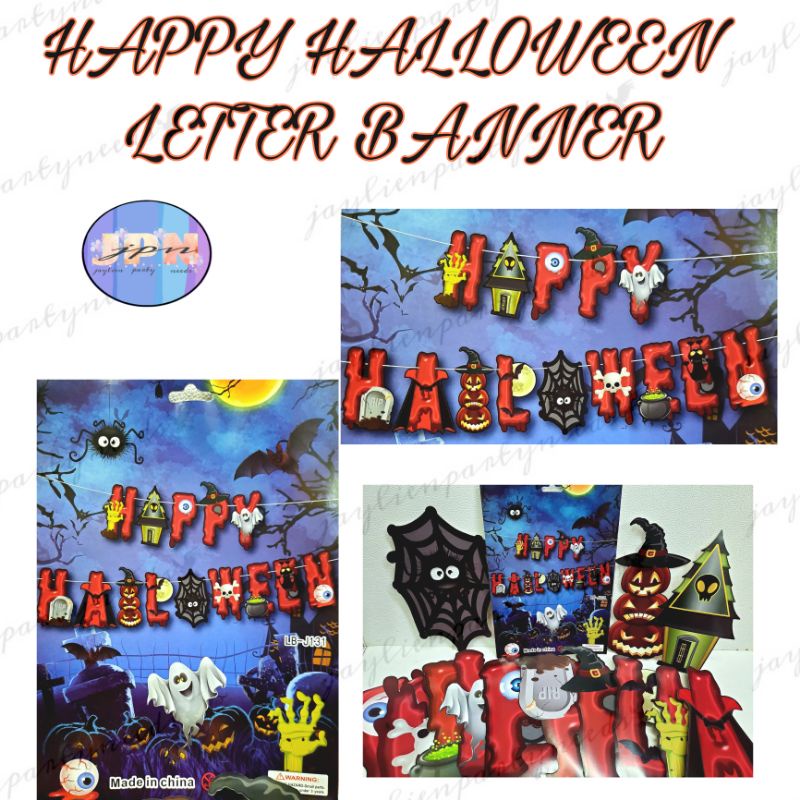 Happy Halloween Letter banner cut out carded design | Shopee Philippines