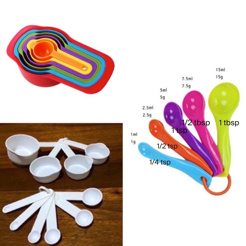 Measuring Cup & Spoon set / colorful measuring spoon with label for ...