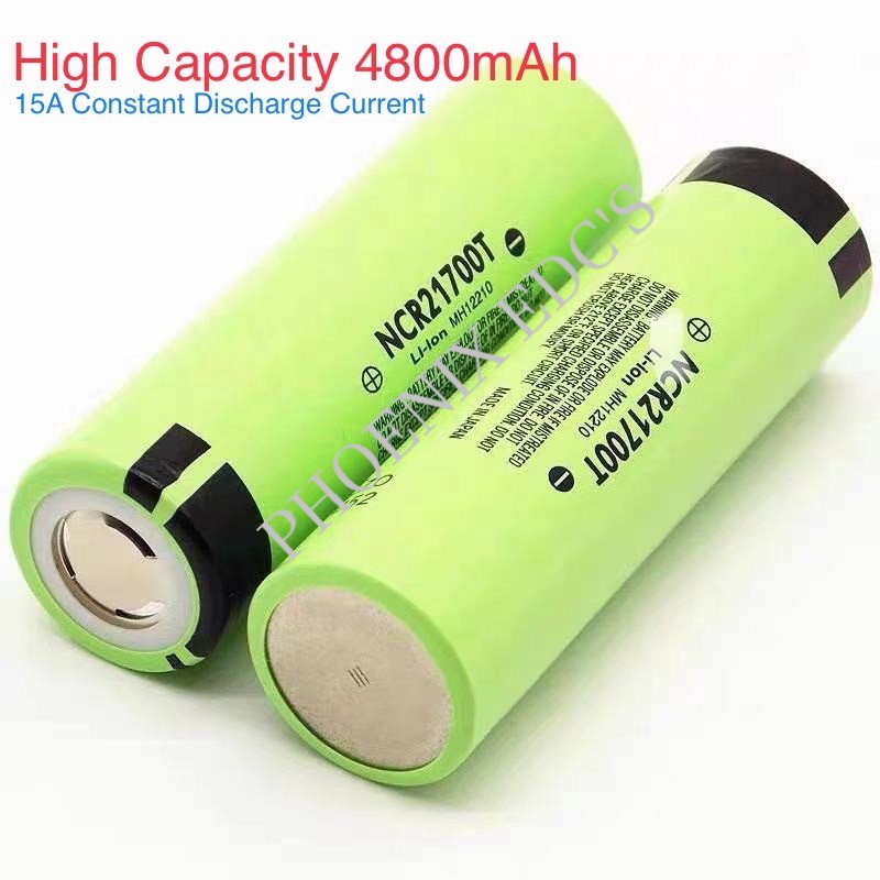 Panasonic 48T NCR21700T 4800mAh 15A High Performance 3.7V 21700 Flat ...