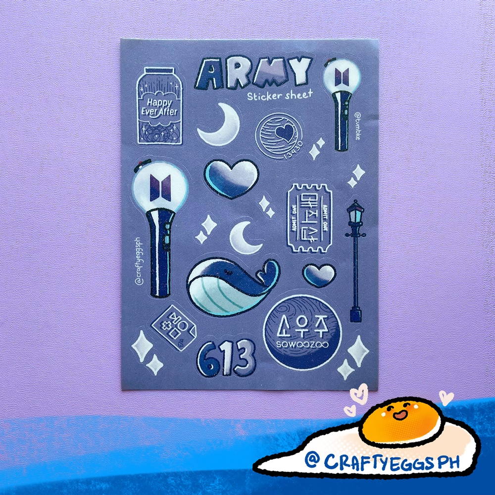 BTS ARMY Sticker Sheet | Shopee Philippines