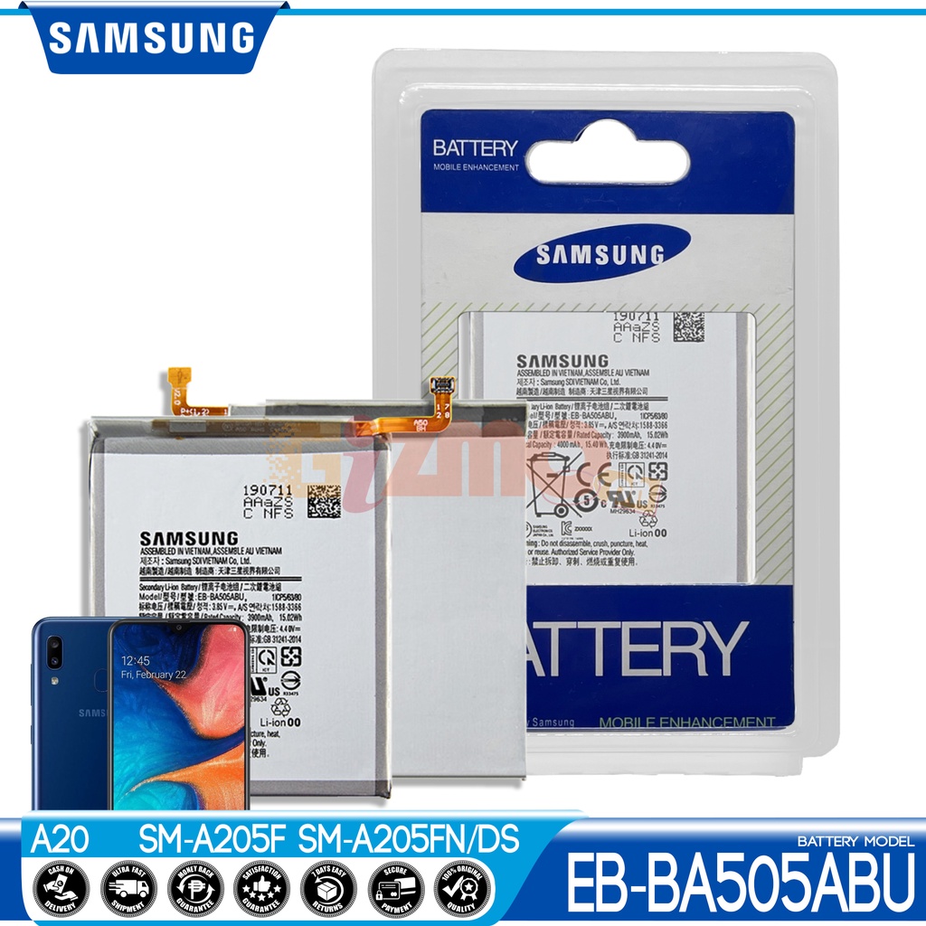 Samsung Galaxy A20 SM-A205F/DS, Model EB-BA505ABU Battery, Original ...