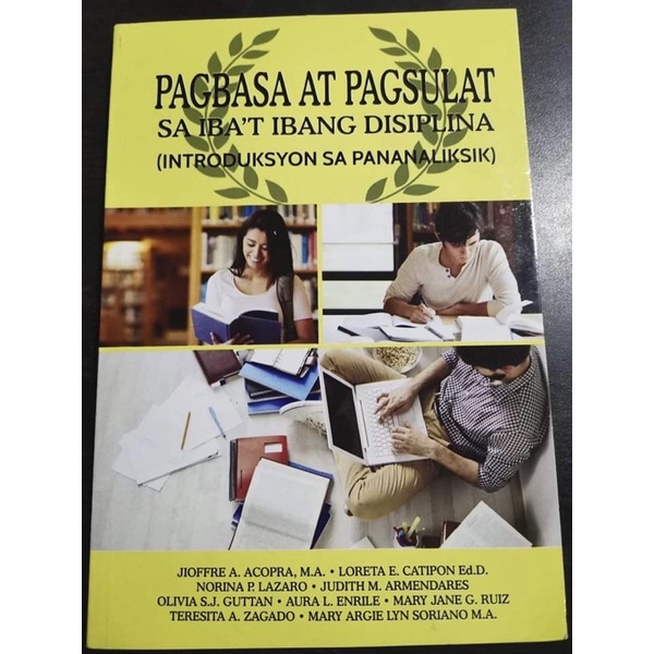 PAGBASA AT PAGSULAT SA IBA'T IBANG DISIPLINA (INTRODUKSYON SA ...