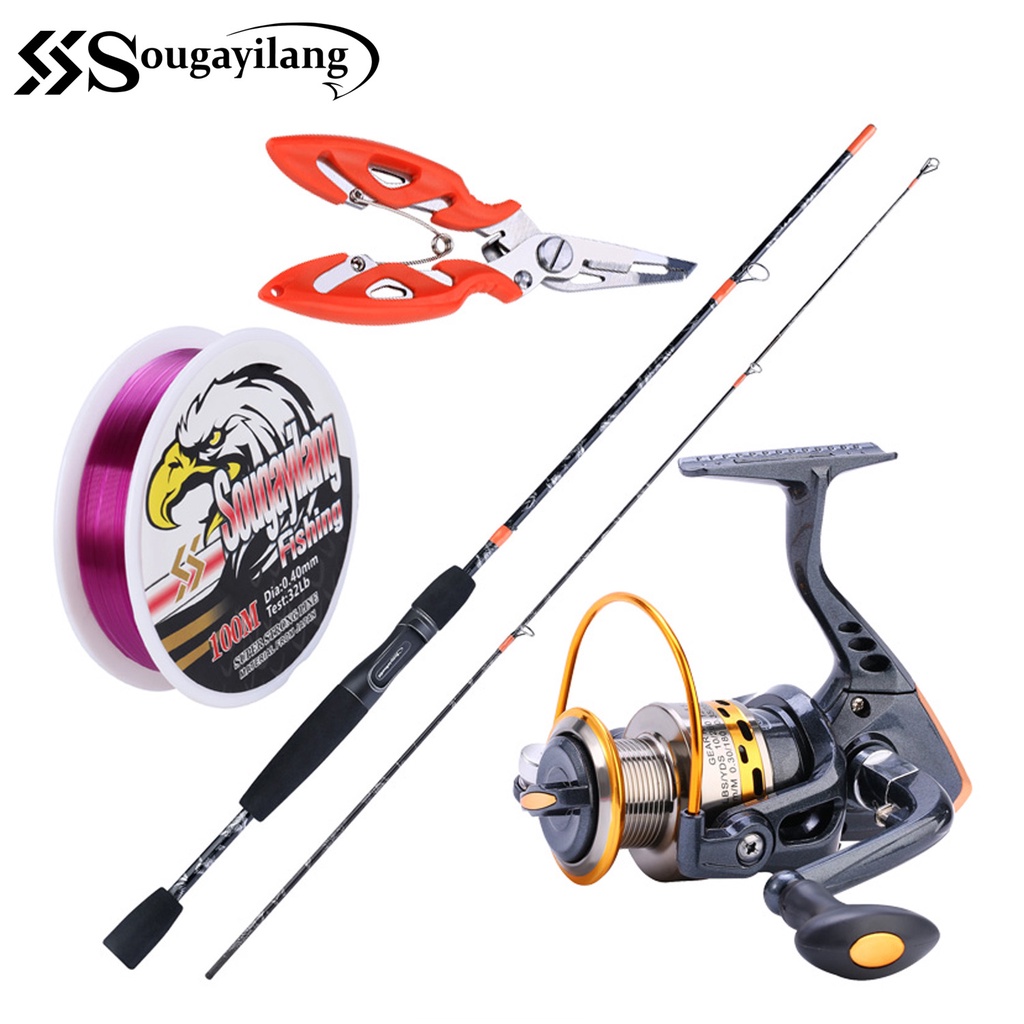 Sougayilang 1.7m/5ft Fishing Rod And Reel 2000-3000 13+1 Bb Spinning ...