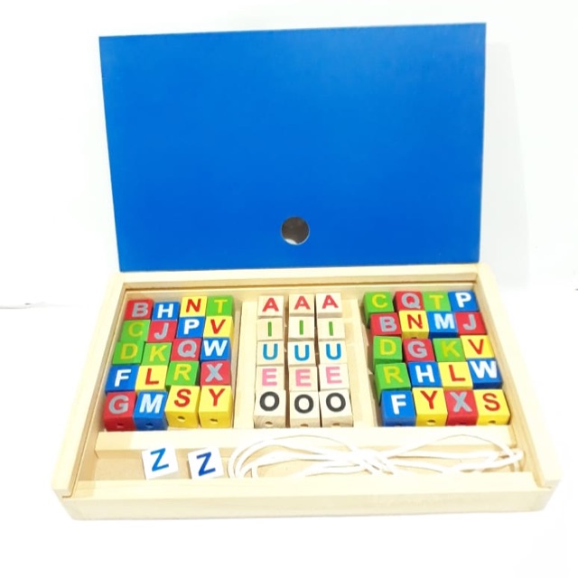 KAYU Alphabet string toy / wooden string / Ronche Alphabet | Shopee ...
