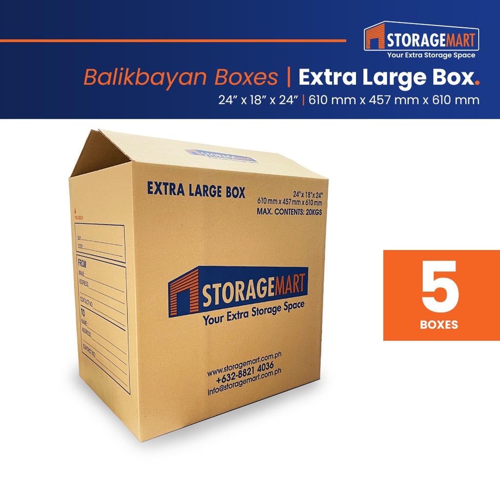 StorageMart Balikbayan Box 24x18x24 (5pcs) | Shopee Philippines