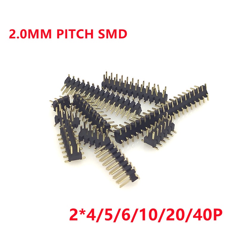 10PCS 2.0mm Pitch Double Row Male Pin Header SMD SMT 2*4/5/6/8/10/20 ... 10PCS 2.0mm Pitch Double Row Male Pin Header SMD SMT 2*4/5/6/8/10/20 ...