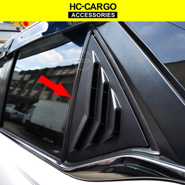 Toyota Fortuner 2015 - 2019 Black Rear Side Louver Cover Window ...