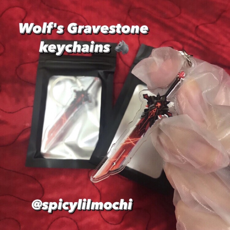 Genshin Impact Wolf's Gravestone keychain (@spicylilmochi) | Shopee ...