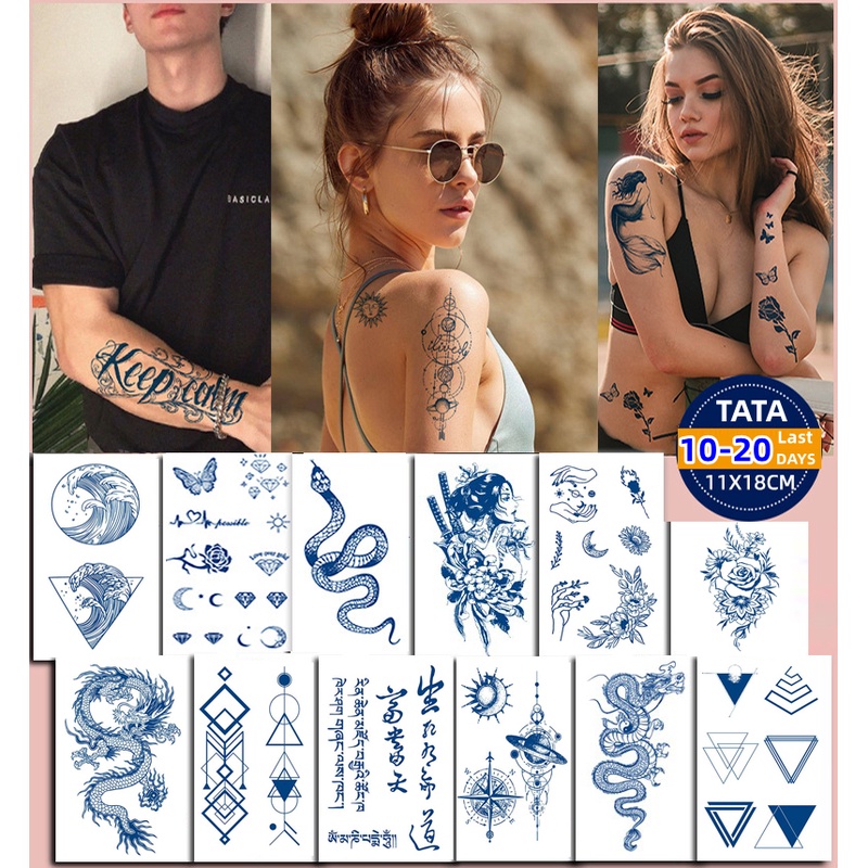 TATA Tattoo Lasts to 20 Days Waterproof Tattoo Stickers Long Lasting ...