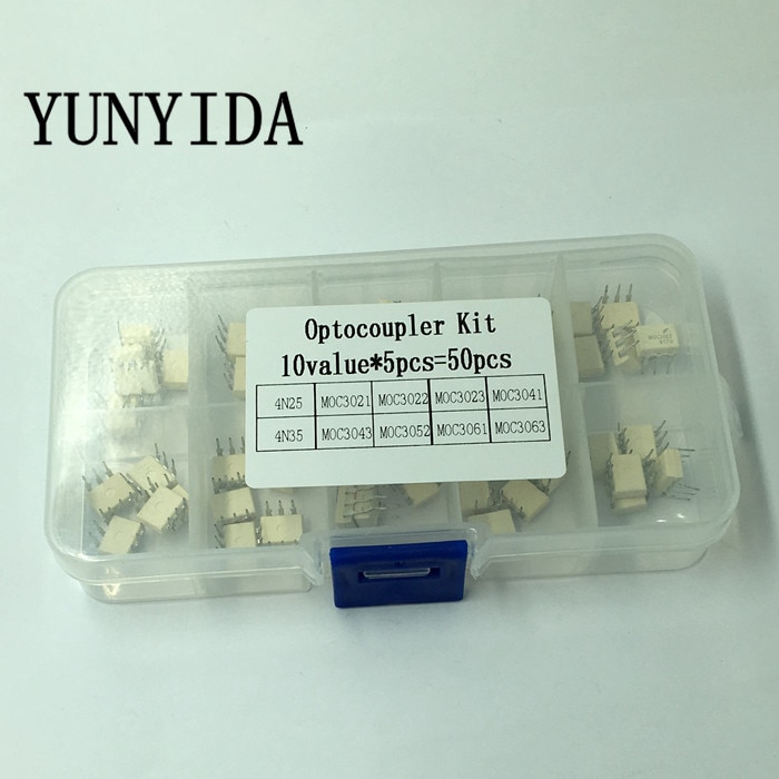 DIP Optocoupler Kit 10value * 5pcs=50pcs 4N25 4N35 MOC3021 MOC3022 ...