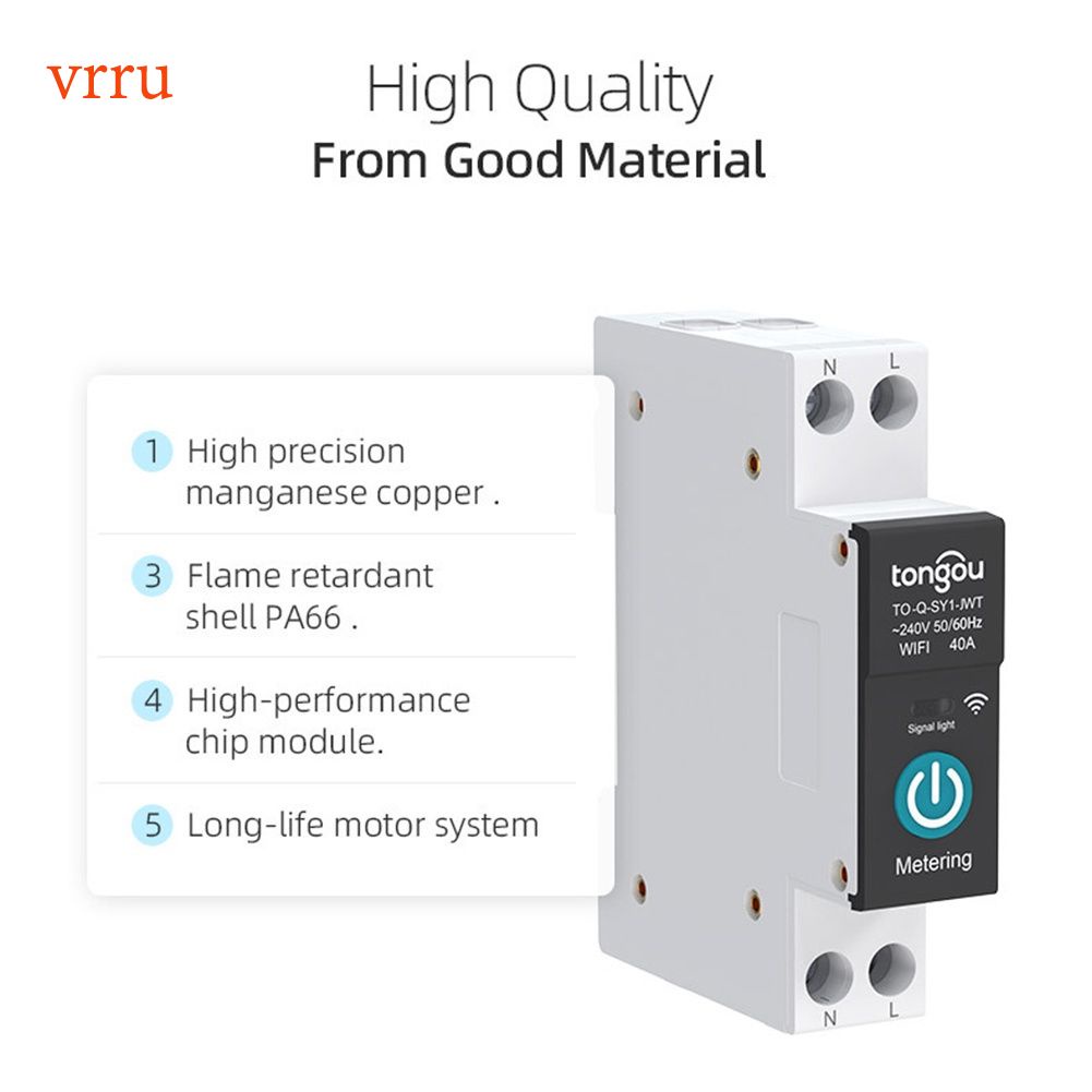 Tuya Wifi Smart Circuit Breaker 1P 63A Din Rail For Smart Home Wireless ...