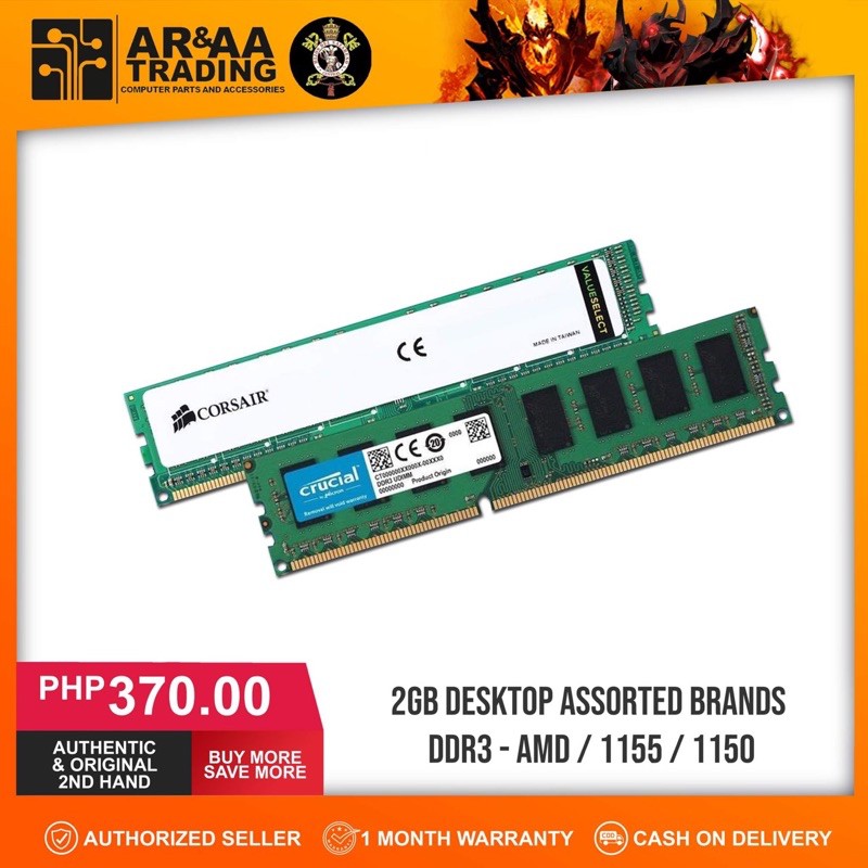 Desktop Memory 2gb ddr3 assorted brand | Shopee Philippines