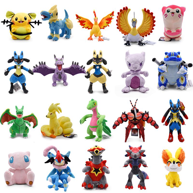 Pokemon Plush Lucario Fennekin Mewtwo Charmander Shiny Ho-Oh Ninetales ...
