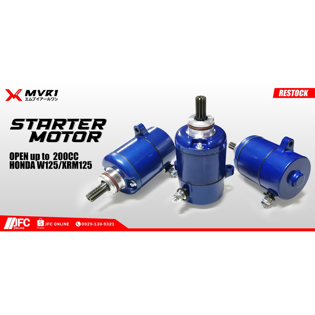 Mody5 Starter Motor XRM110 150CC MVR1 Starter Motor XRM125 W125 200CC ...