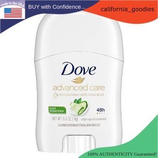 NEW Dove Advanced Care 48-Hour Cool Essentials Antiperspirant & Deodorant Stick,0.5oz(14g ...