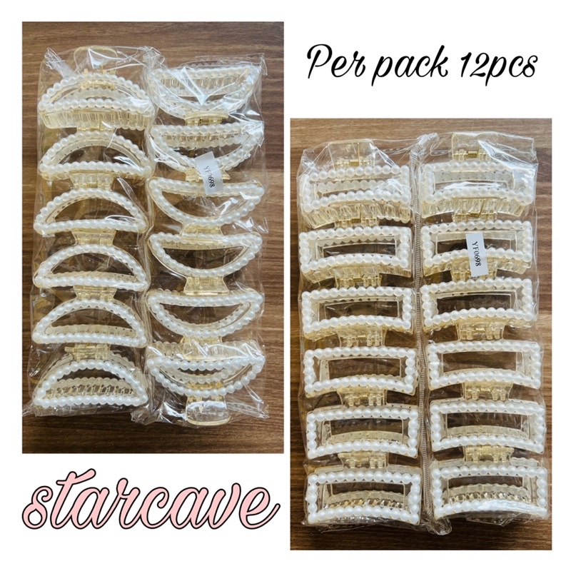 Korean hair clamp clip for women Pearl catch clip versatile hair ...