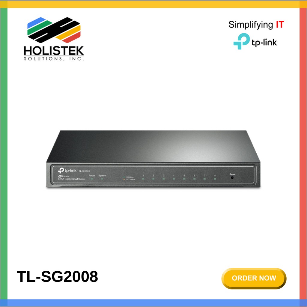 TP-Link JetStream 8-Port Gigabit Smart Switch (TL-SG2008)I Holistek ...