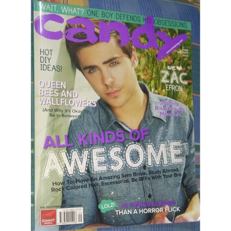 Candy Magazine Philippines - Zac Efron Cover (Preloved) | Shopee ...