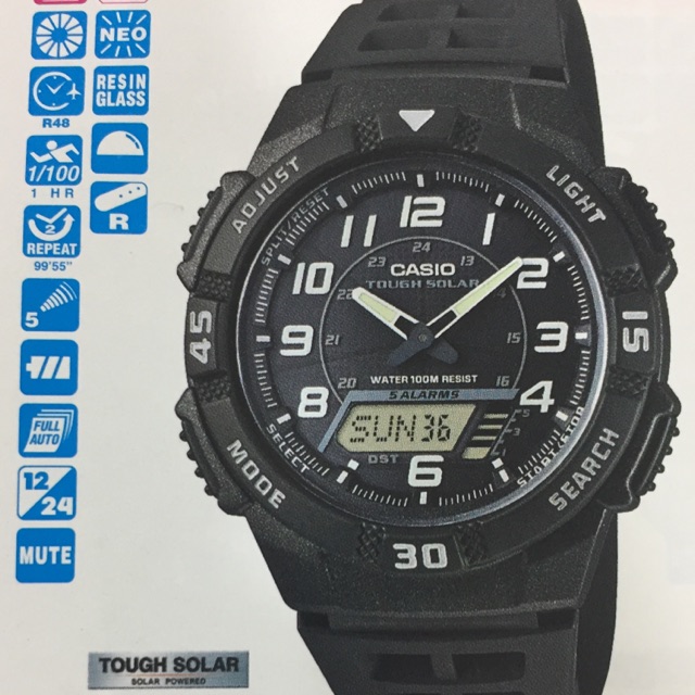 CASIO RUBBER AQ S800W 1B | Shopee Philippines