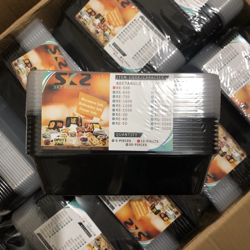 SKZ BRAND MICROWAVABLE CONTAINER // 10 PIECES PER PACK // RE500, RE750 ...