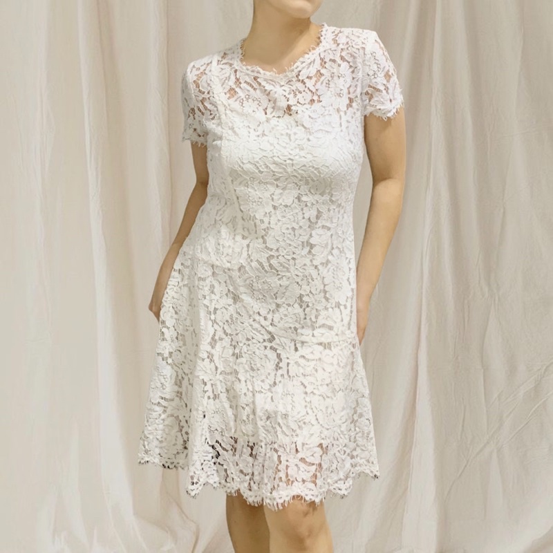 WHITE LACE DRESS / GRADUATION DRESS / CIVIL WEDDING DRESS (PRELOVED ...