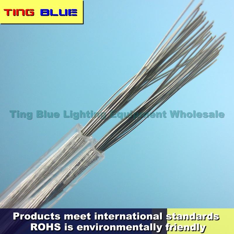 ((10m) 2x1.5mm 15AWG Transparent Wire Golden Wire Two-Core Wire Flat ...