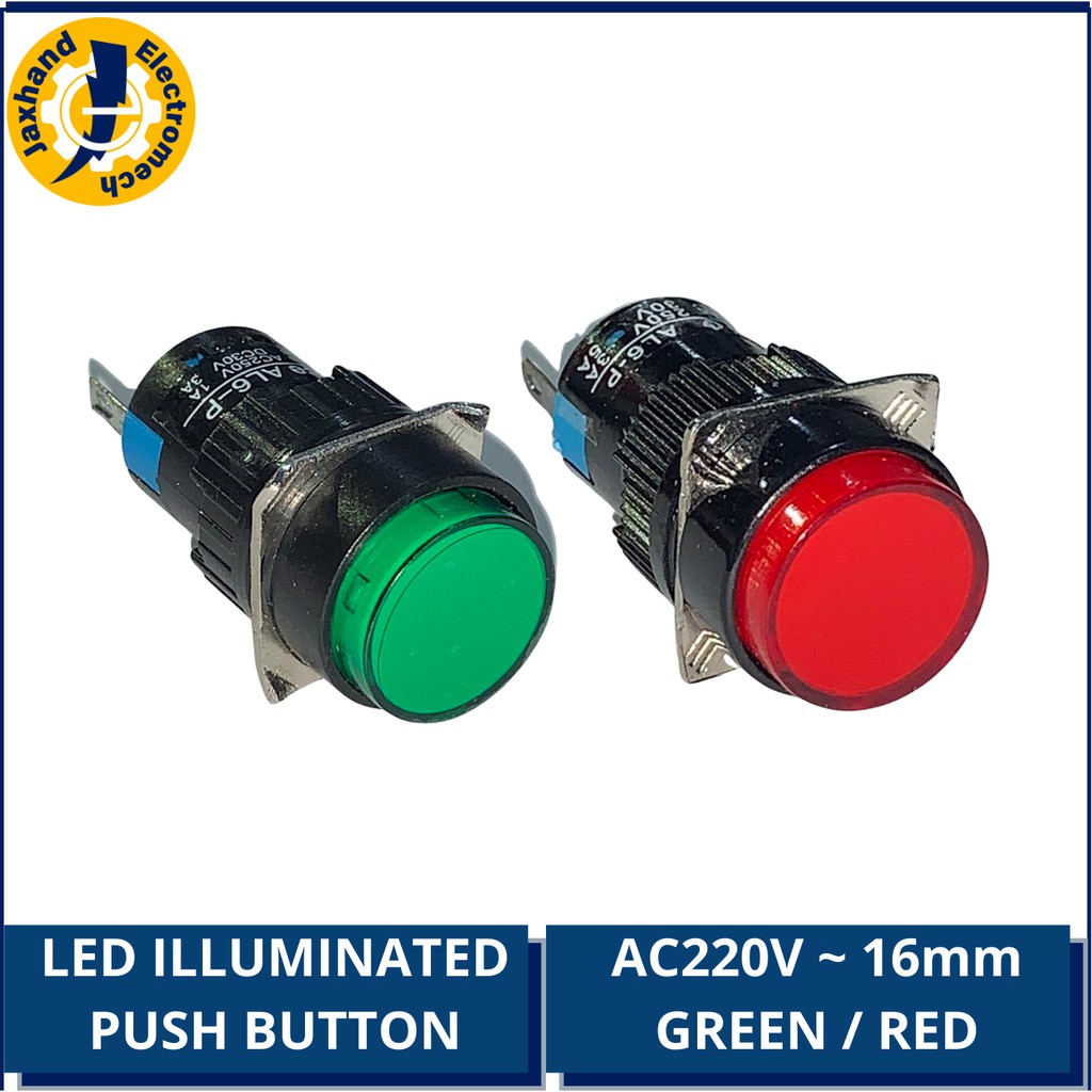 Led Illuminated Push Button 16mm Green/Red | Shopee Philippines