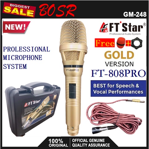 100% Original FT Star FT-808PRO Model Heavy Duty 10M Wire Microphone ...
